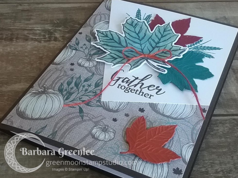 Gather Together - Fall/Thanksgiving Card - Green Moon Stamp Studio