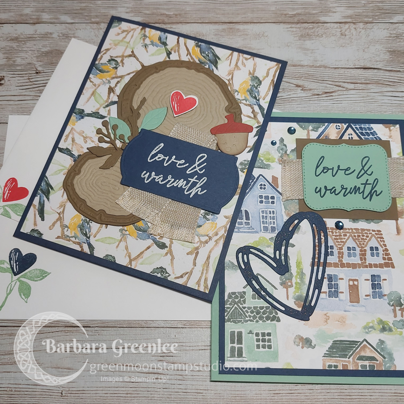 Ringed With Nature Love & Warmth Cards - Green Moon Stamp Studio