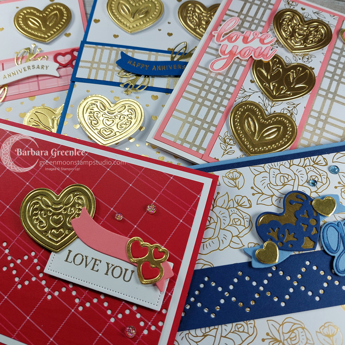 Adoring Hearts Hybrid - Green Moon Stamp Studio