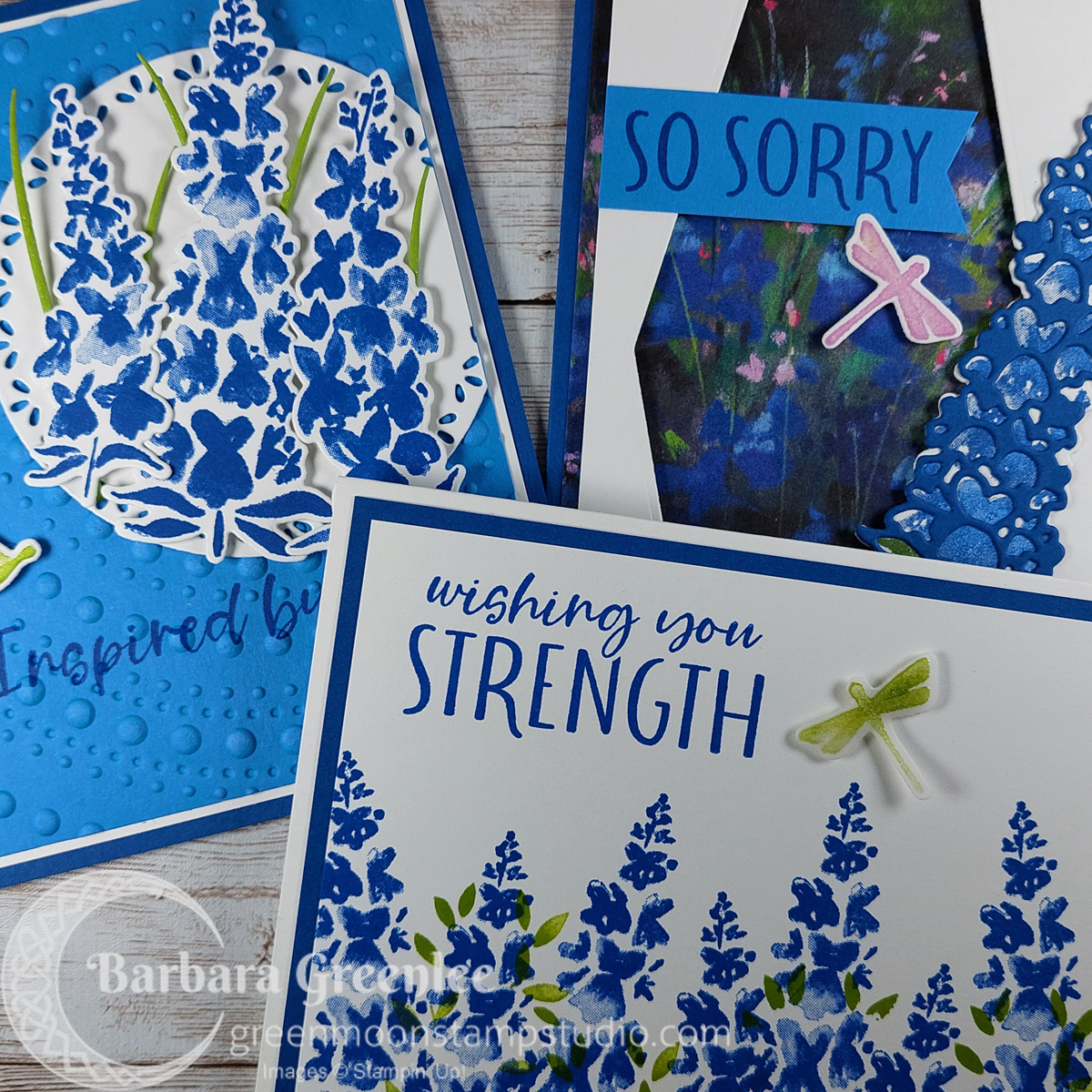 Bluebonnet Cards - Green Moon Stamp Studio