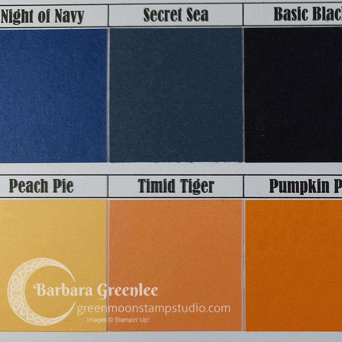 New In Color Comparison - Green Moon Stamp Studio