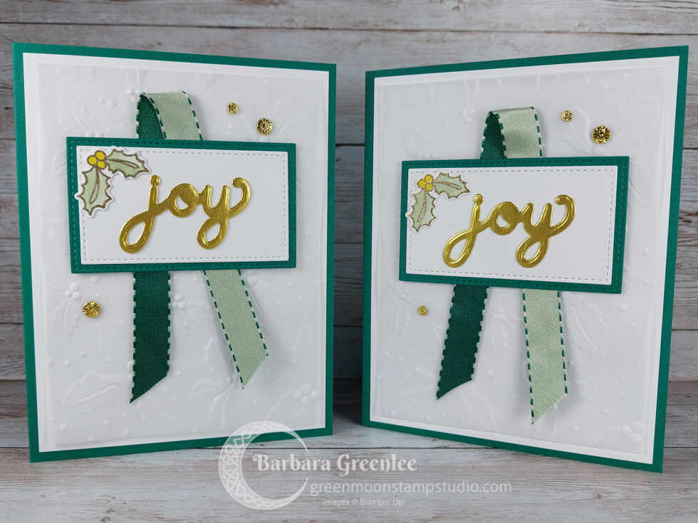 Jolly Holly Cards - Green Moon Stamp Studio
