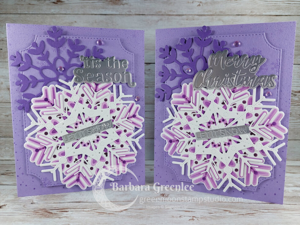 Snowy Delights Cards - Green Moon Stamp Studio