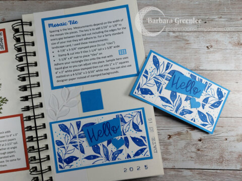 Mosaic Tile Technique - Green Moon Stamp Studio